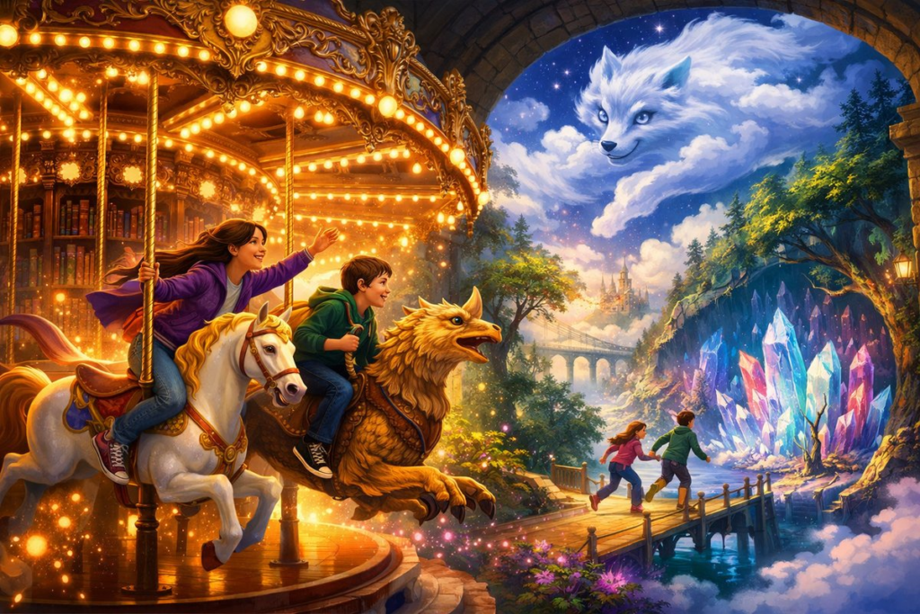 The Cloud Fox and the Carousel of Colors - One Step Quest
